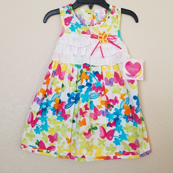 Youngland | Dresses | Youngland Baby Butterfly Floral Dress 24 Months ...